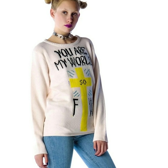UNIF | Sweaters | Unif You Are My World Wtf Old School Sweater | Poshmark